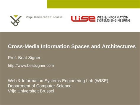 Pdf Cross Media Information Spaces And Architectures Cisa Dokumen