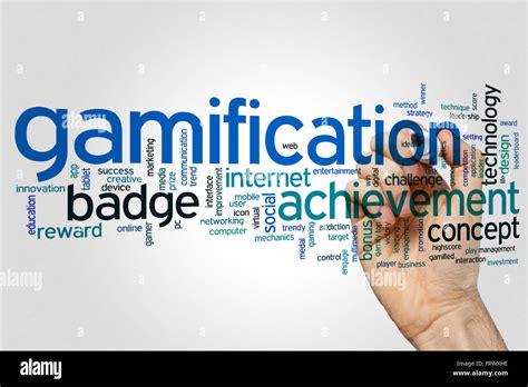 Gamification Concept Word Cloud Background Stock Photo Alamy
