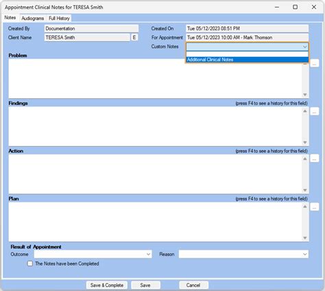 Aem Support Centre Using Custom Forms To Record Clinical Notes
