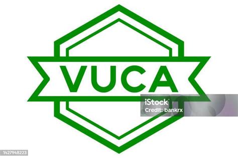 빈티지 육각형 라벨 배너 단어 Vuca 를 흰색 배경에 녹색으로 표시 낱말에 대한 스톡 벡터 아트 및 기타 이미지 Istock