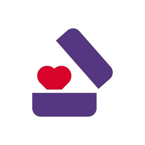 Ring Love Icon Solid Duocolor Red Purple Style Valentine Illustration