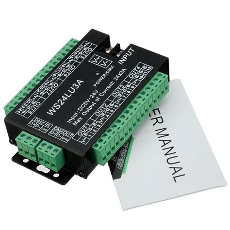 Led 24ch Easy Dmx512 Dmx Decoder Led Dimmer Controller Dc5v 24v Each Ch