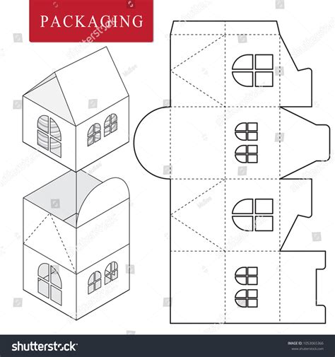 개체에 대한 패키지입니다boxpackage 템플릿의 벡터 그림격리된 스톡 벡터로열티 프리 1053065366