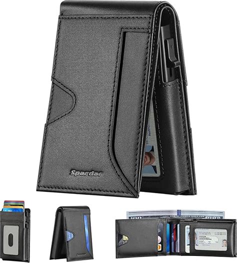 Spardar Carteras Para Caballero Tarjetero Hombre De Piel Con Funda Emergente Ranura Para