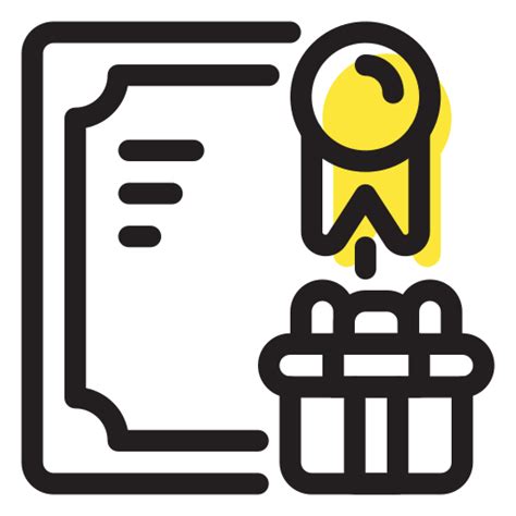 Certificate Generic Color Omission Icon