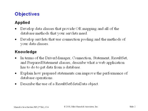 murach s java servlets jsp 2 nd ed c14 © 2008 mike murach