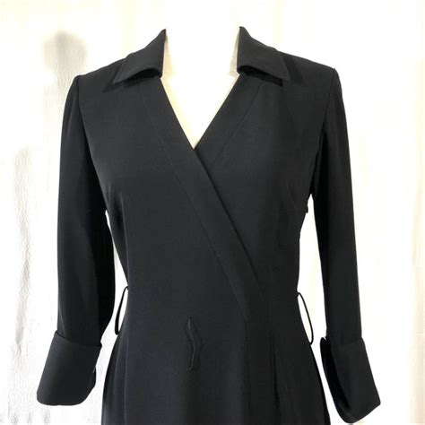 Tahari Dresses Tahari Arthur S Levine Black Faux Wrap Dress Poshmark