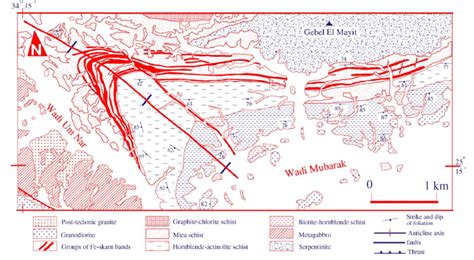 Geological Map Of The Um Nar Fe Skarn Deposit Modified After Rasmy