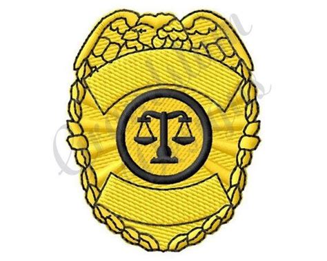 Police Badge Machine Embroidery Design Etsy Machine Embroidery