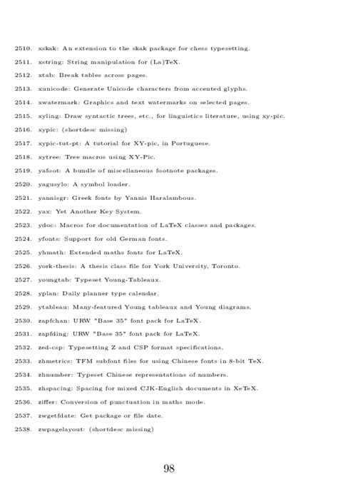 Texlive How To Print The List Of Packages Installed On Tex Live To A