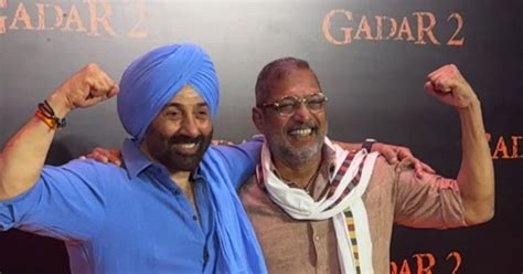 Gadar 2 Special Screening Sunny Deol And Nana Patekar Embrace Each Other