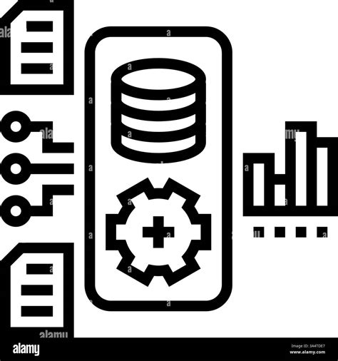 Data Processing Pipeline Ai Integration Line Icon Vector Illustration Stock Vector Image And Art