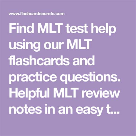 Find Mlt Test Help Using Our Mlt Flashcards And Practice Questions