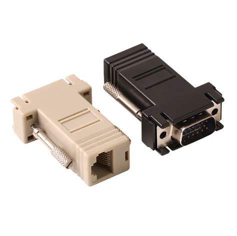 Vga Extender Male To Lan Cat5 Cat6 Rj45 Network Cable Cable Connector