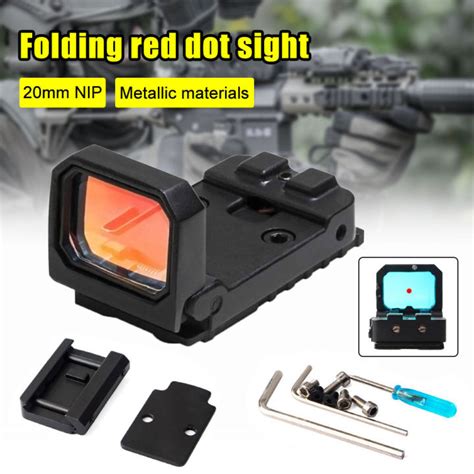 Tactical Flip Up Red Dot Sight Rmr Scope Mount Foldable Compact Rmr