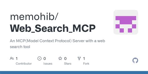 Github Memohib Web Search Mcp An Mcp Model Context Protocol Server With A Web Search Tool