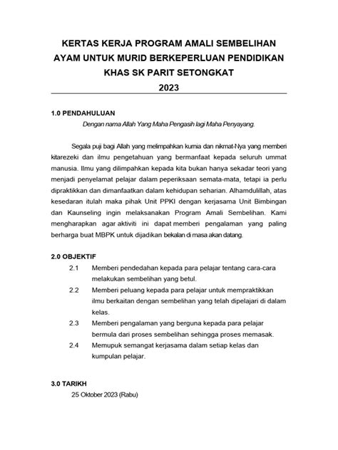 Kk Program Sembelihan Ayam Pdf
