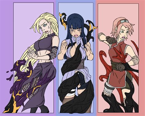 Rule 34 2022 3girls Ass Breasts Female Female Only Goo Transformation Hyuuga Hinata Ino