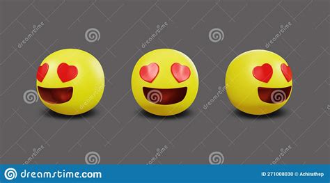 Emoji Yellow Face And Emotion Facial Expression With Clipping Path 3d