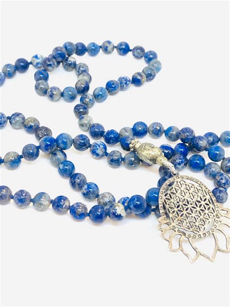 Natural Blue Lapis Lazuli Mala Beads 108 Buddhist Mala Etsy