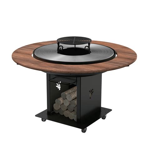 Brasero barbecue plancha 1000 Rond bois Le Vendeur de Spa en Vendée