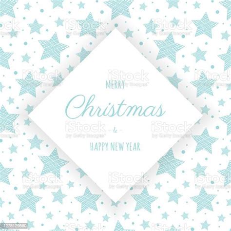 Desain Kartu Natal Dengan Bintang Dan Keinginan Vektor Ilustrasi Stok