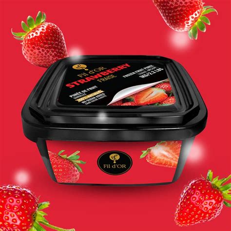 Frozen Strawberry Fruit Puree Supplier Fildor Fruits