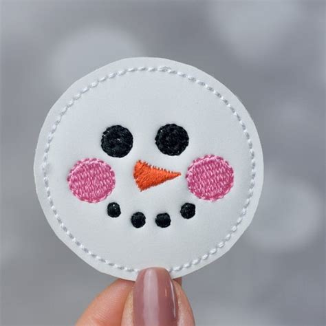 Snowman Feltie Embroidery Design Etsy