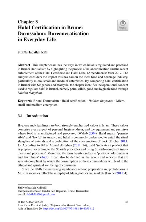 Pdf Halal Certification In Brunei Darussalam Bureaucratisation In Everyday Life
