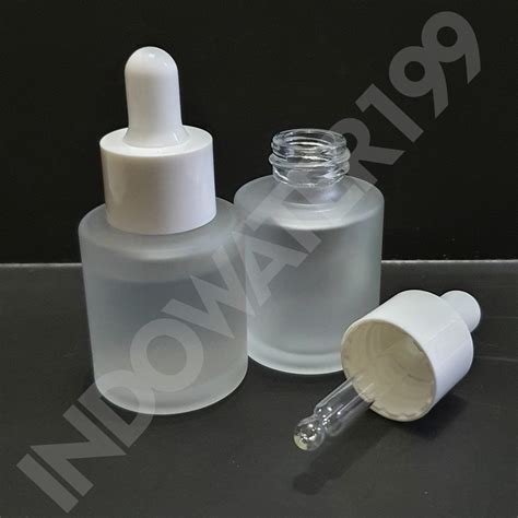Jual BOTOL KACA FROSTED 20 ML TUBULAR TUTUP PIPET PUTIH Shopee Indonesia