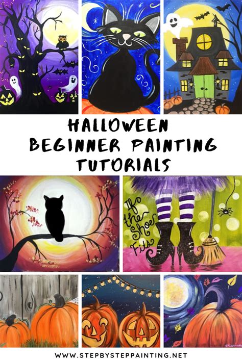Halloween Paintings Halloween Canvas Art Halloween Painting