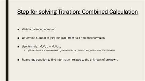 Determining The Ph And Titrations Ppt Download