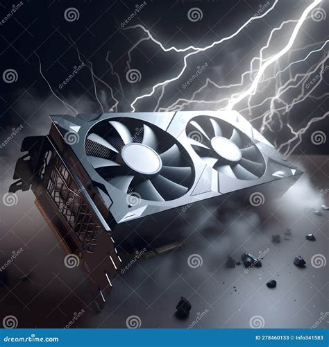 Installing A New Graphics Card Hyper Realistic Textures D Generative Ai Stock Illustration
