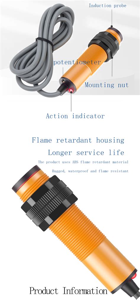 Bxuan M Diffuse Reflection Cylindrical Cm Detection Distance Npn Nc Output Photoelectric