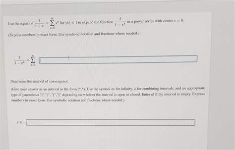 Solved Use The Equation 1x1 N 0xn For X