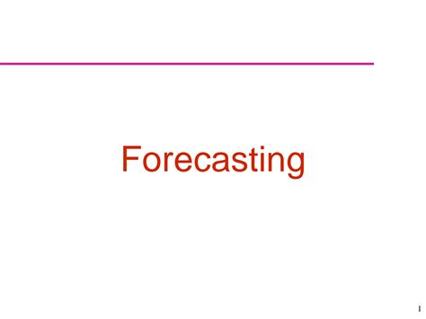 Solution What Is Forecasting For The Departments Functions Studypool