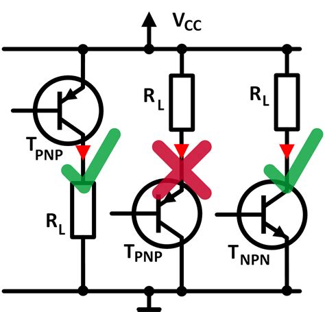 Transistors Pnp Switch Diagram Transistors High Side NPN And PNP