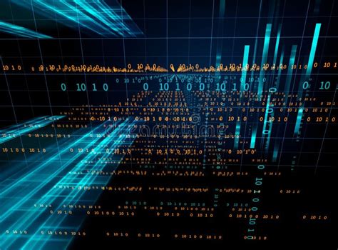 Digital Code Number Abstract Technology Background Stock Illustration