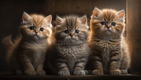 The Three Cutest Kittens Stock Illustration Illustration Of Poses 271977323