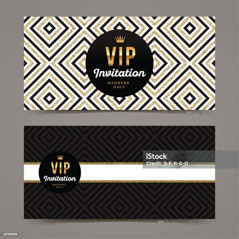Vip 초대에 대 한 벡터 템플릿 디자인 개회식에 대한 스톡 벡터 아트 및 기타 이미지 개회식 검은색 금 금속 Istock