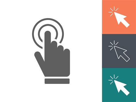 Premium Vector Click Vector Icon Isolated Vector Illustration Cursor Symbol Icon In 4 Styles