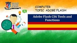 Adobe Flash Cs Tools And Functions Pptx