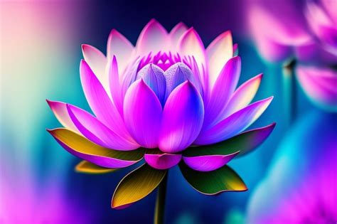 A Purple Lotus Flower Wallpapers And Images Premium Ai Generated Image
