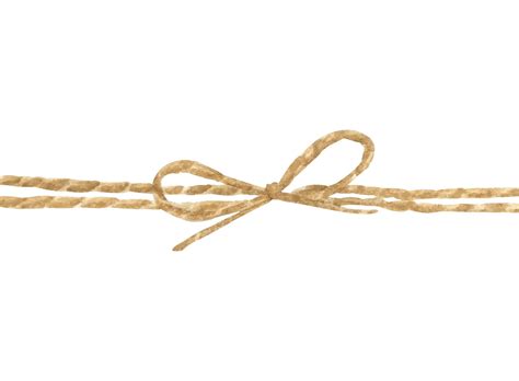Premium Vector Watercolor Painting Of String Or Twine Tied In A Bow