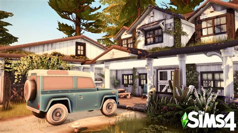 The Sims 4 Country Modern House No Cc Speed Build Youtube