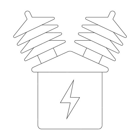 Premium Vector High Voltage Electrical Transformer Icon