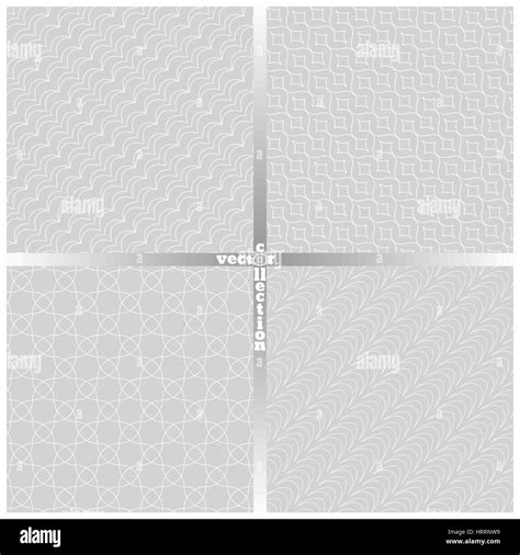 Seamless Pattern Collection Of Four Simple Original Textures Regularly Repeating Geometrical