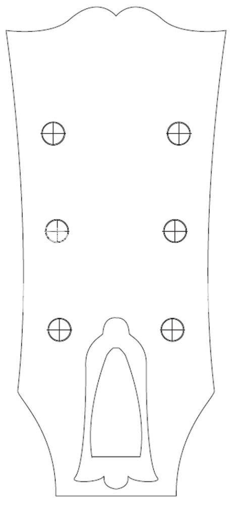 Printable Gibson Headstock Template Actual Size Printable Templates Free