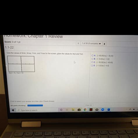 Give The Values Of Xmin Xmax Ymin And Ymax For The Screen Given The