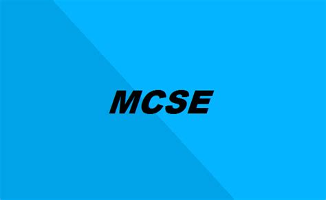 Mcse Certification Courses Eligibility Training Fees Exams And Jobs